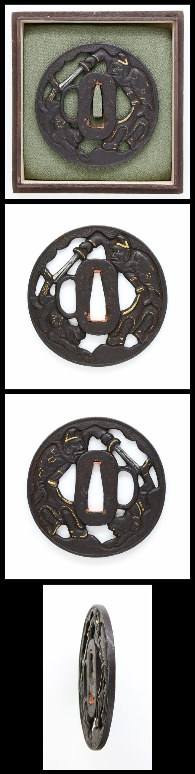 Tsuba: mumei(Unsigned) Shoki Design | Japanese Sword Online Museum