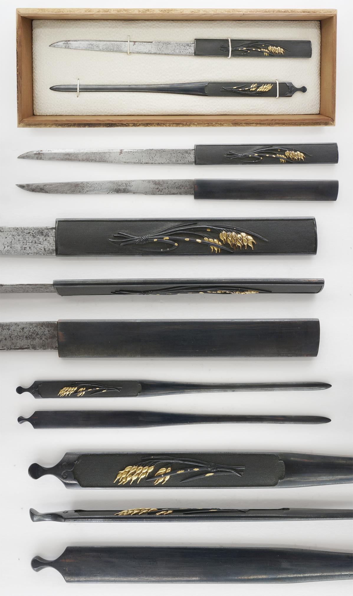 Set of Tosogu : Kozuka Kogatana, Kogai | Japanese Sword Online Museum